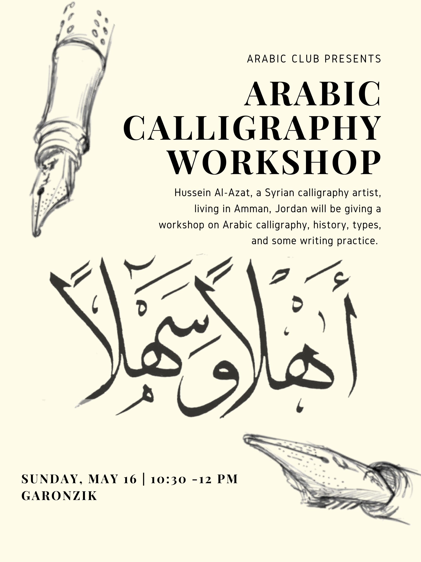 Arabic Calligraphy Workshop – Deerfield Academy