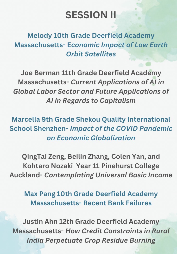 Summer CSGC Grant Update: International Secondary Student Econ Summit ...